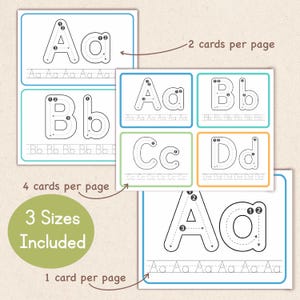 ABC Tracing Cards Letters Formation Flashcards, Alphabet Tracing ...