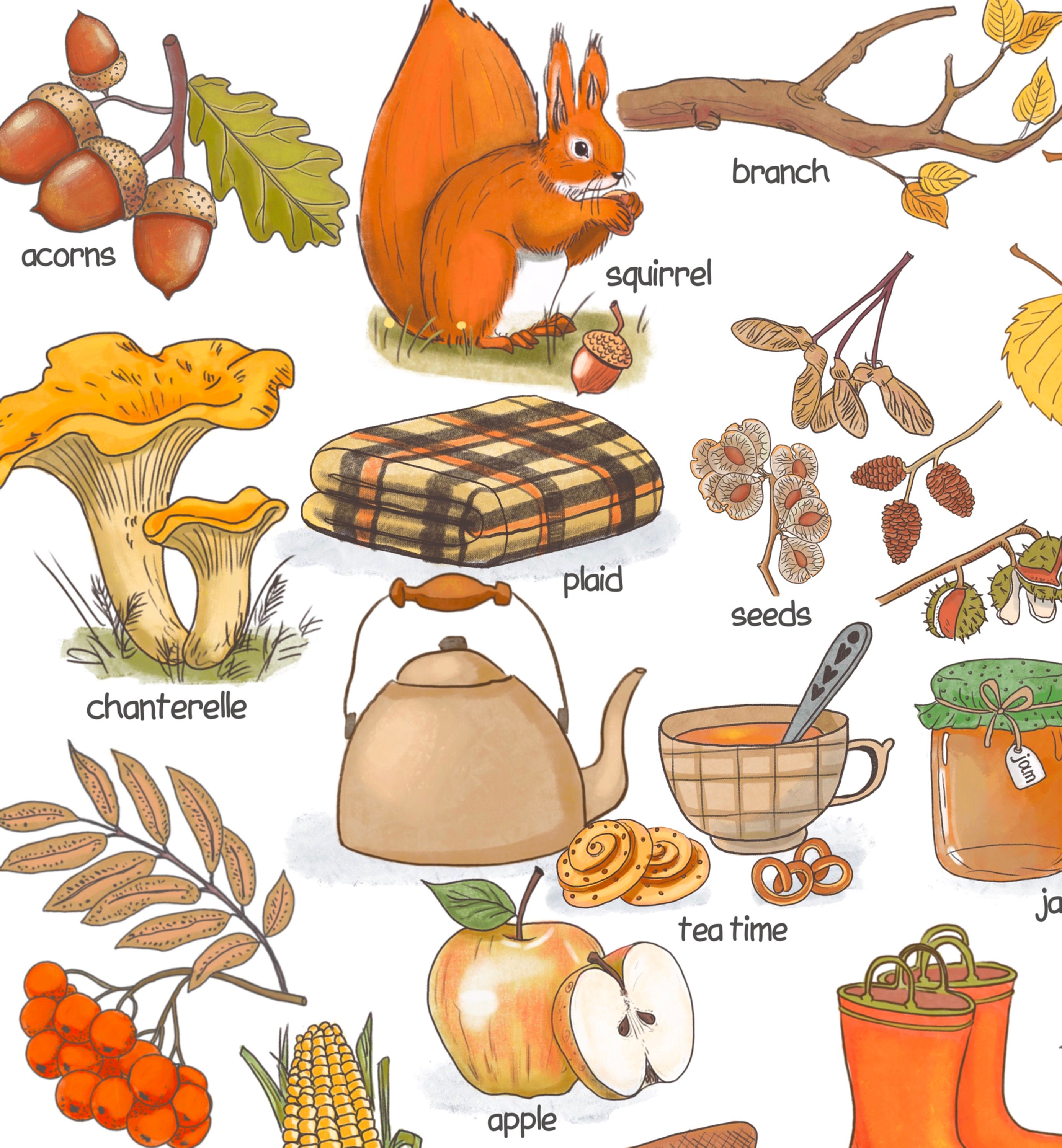 Autumn Poster Fall Downloadable Prints Montessori Printable | Etsy