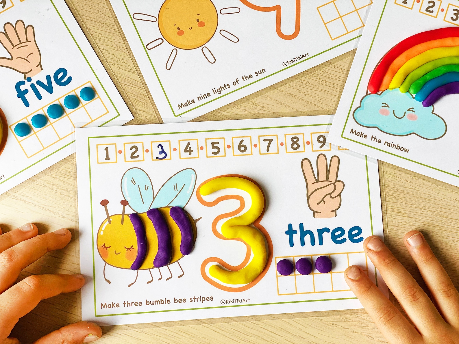 Preschool Printables Numbers 1-10 Play Doh Mats Toddler - Etsy