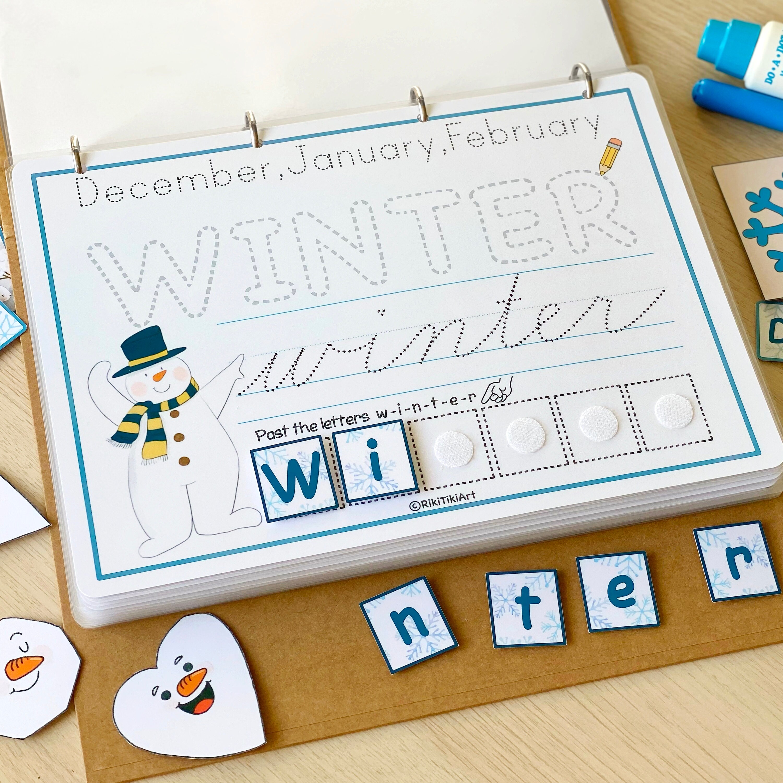 Winter Busy Book Printable Preschool Curriculum Learning Binder ...