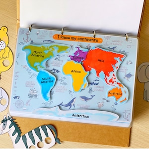 World Animals Busy Book Printable Preschool Curriculum Homeschool ...