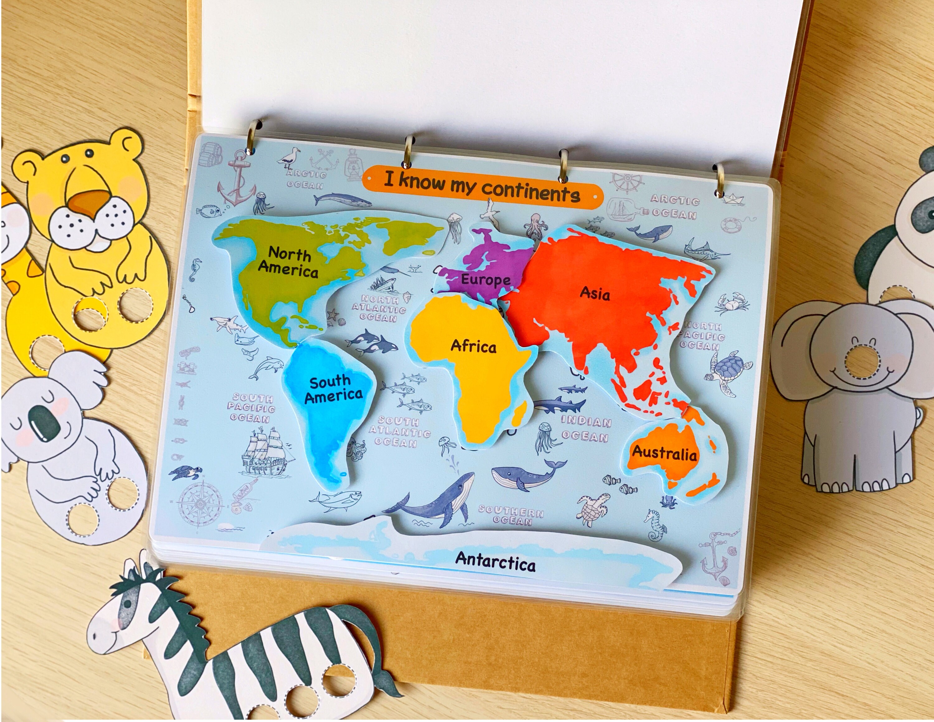 World Animals Busy Book Printable Preschool Curriculum | Etsy Canada