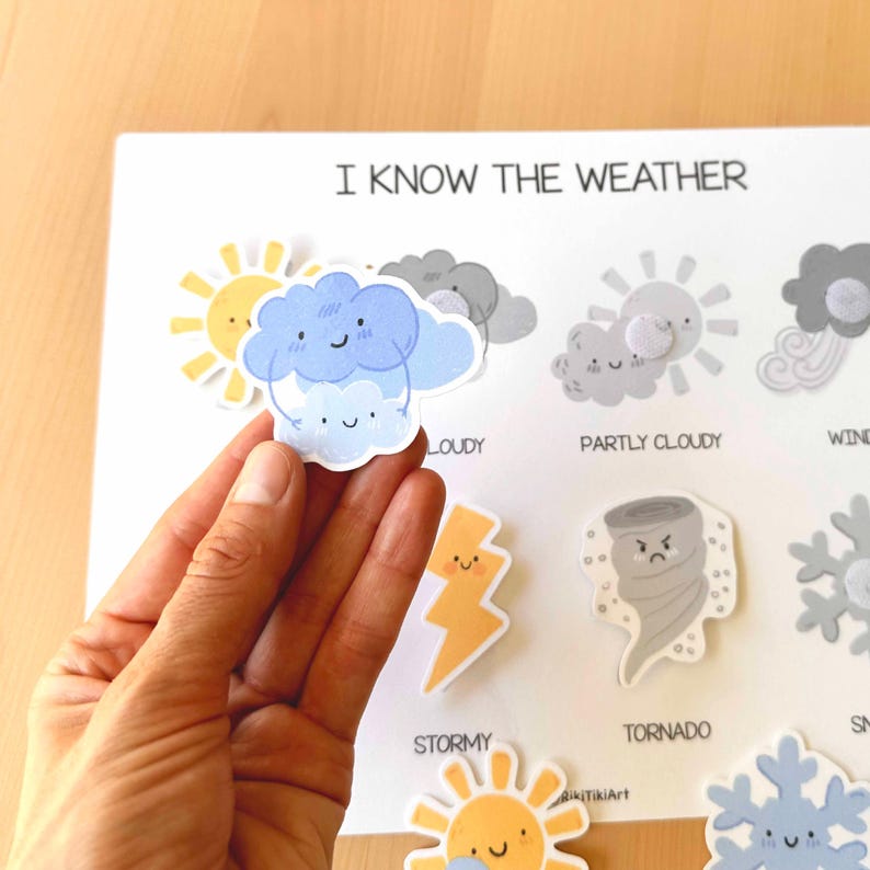 Weather Matching Activity Preschool Montessori Weather Printable ...