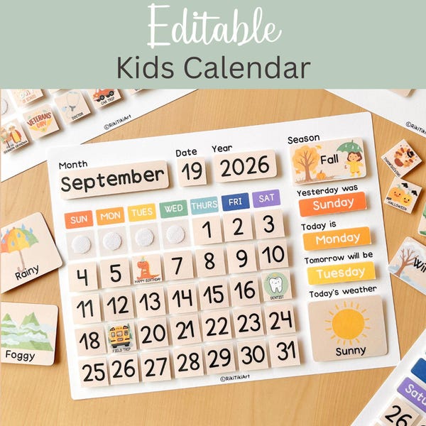 Learning Calendar - Etsy