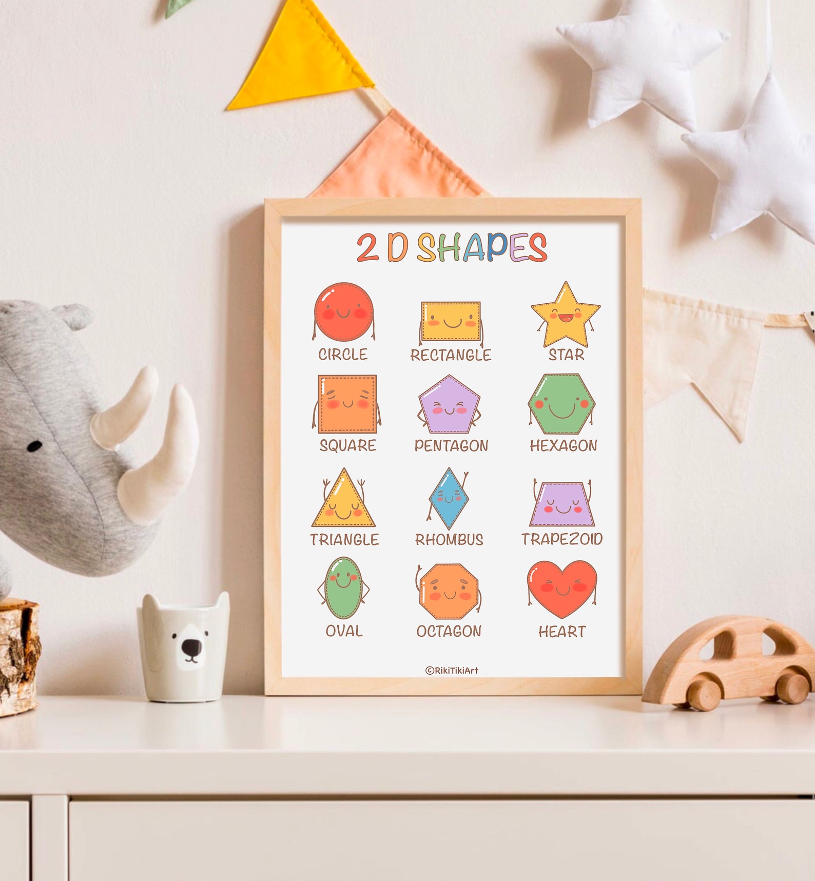 Geometric Shapes Toddler Classroom Posters Printable - Etsy