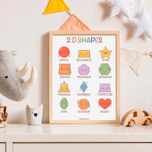 Geometric Shapes Toddler Classroom Posters, Printable Montessori ...