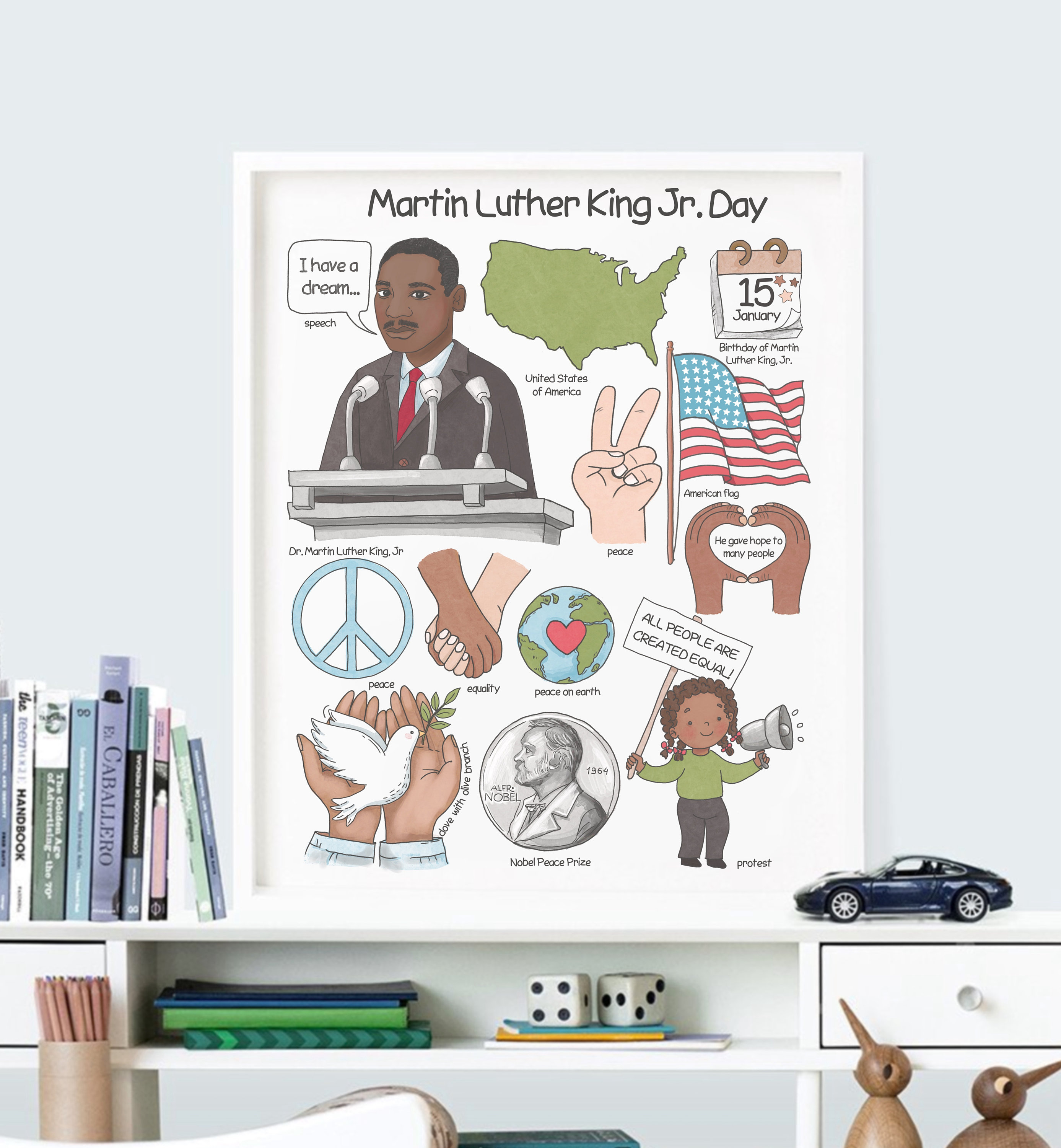 Martin Luther King Jr. Day Poser Homeschool Educational Posters sold by ...