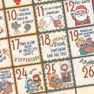 Printable Advent Calendar Numbers DIY Christmas Countdown, Family ...