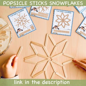 Q-tip Snowflakes Activity Christmas Crafts for Kids Winter Pattern ...