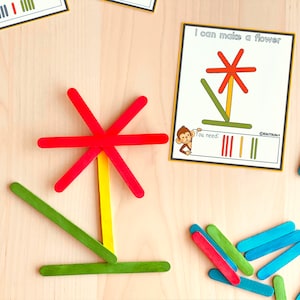 Nature Popsicle Sticks Activity for Toddlers Montessori Activities ...