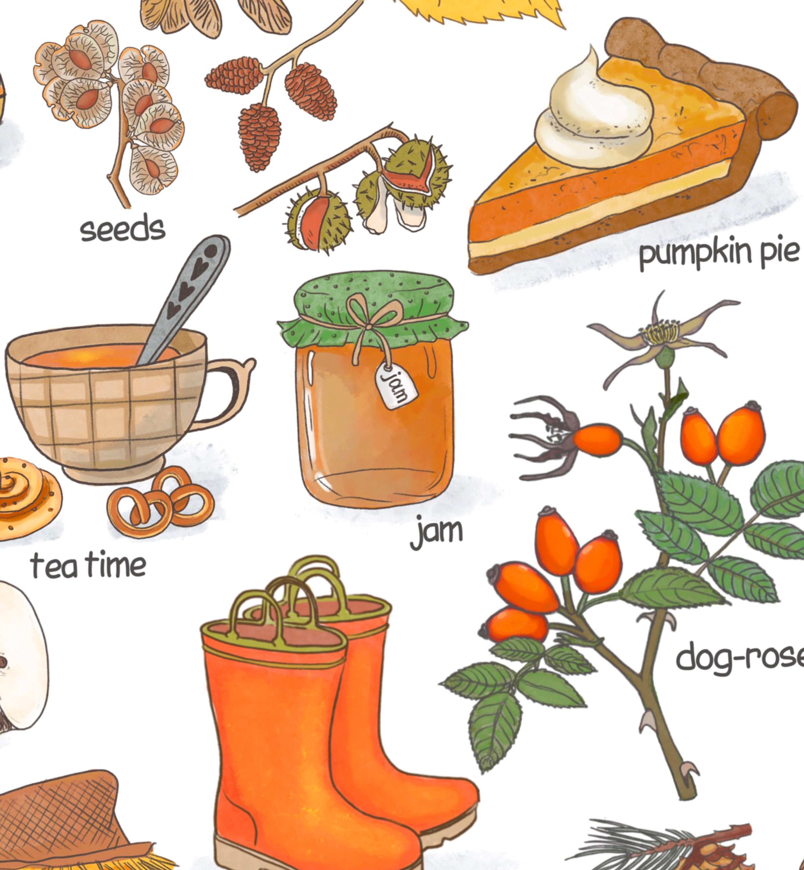 Autumn Poster Fall Downloadable Prints Montessori Printable | Etsy