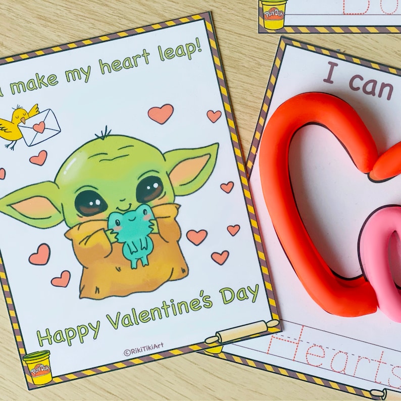 Play Doh Mats Valentines Day Gift for Toddler Printable Play | Etsy