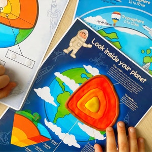 Earth and Atmosphere Structure Layers Preschool Worksheets Anatomy of ...