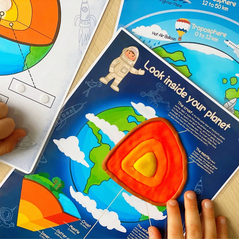 Earth and Atmosphere Structure Layers Preschool Worksheets - Etsy