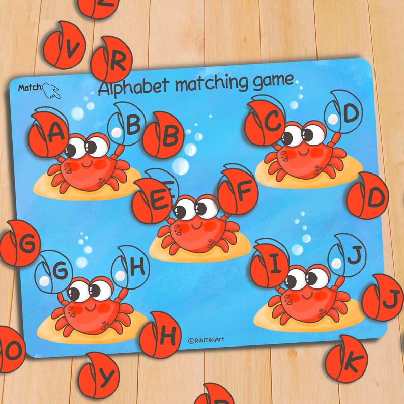 Alphabet Letter Matching Activity Preschool Worksheets | Etsy