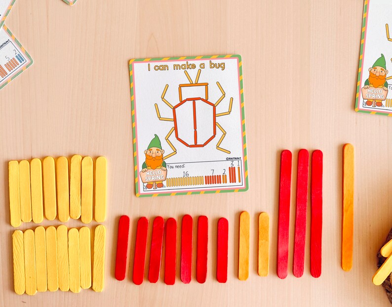 Spring Popsicle Sticks Activity Montessori Printable Activities for ...