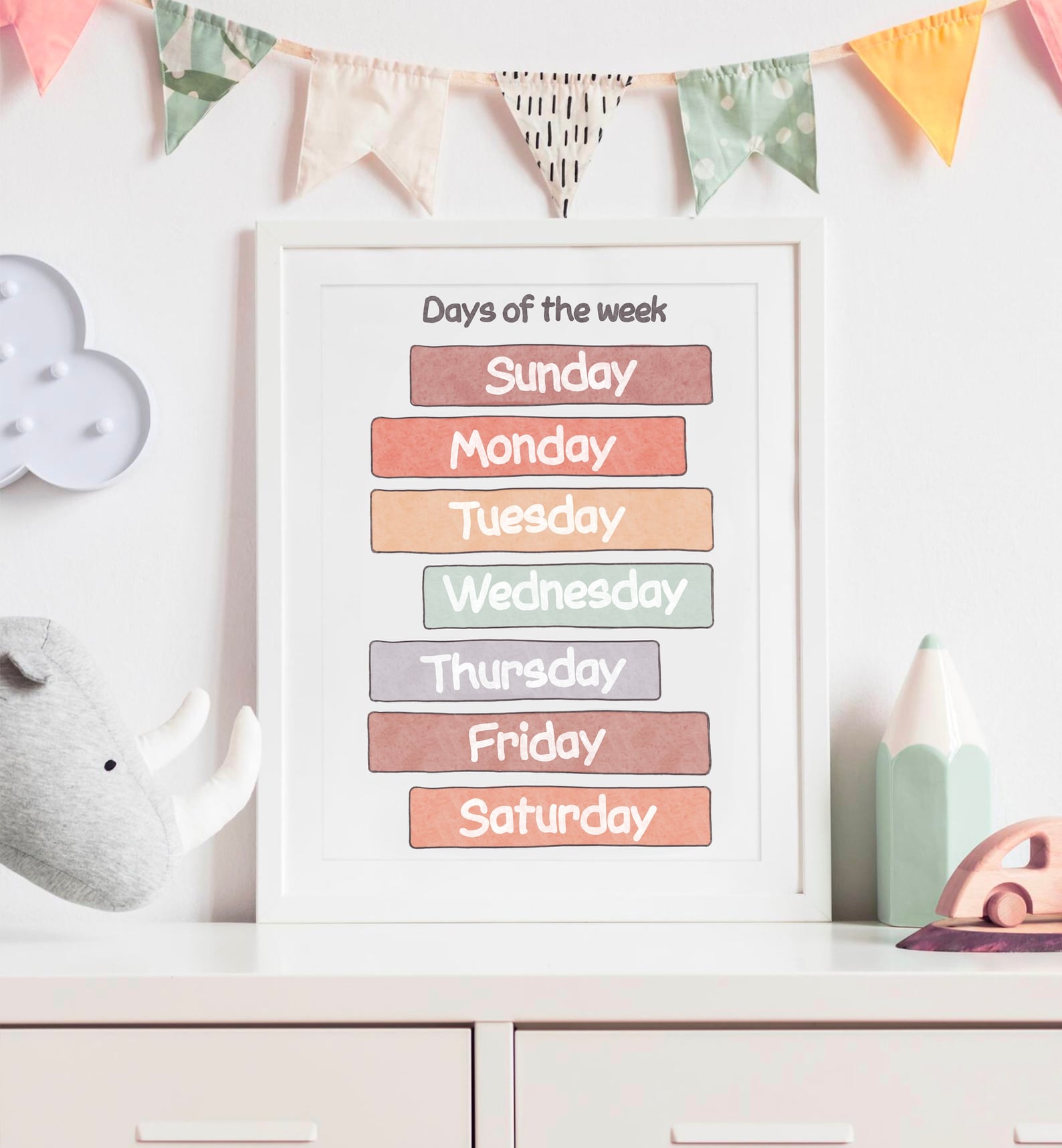 Days of the Week Poster Preschool Educational Posters for - Etsy