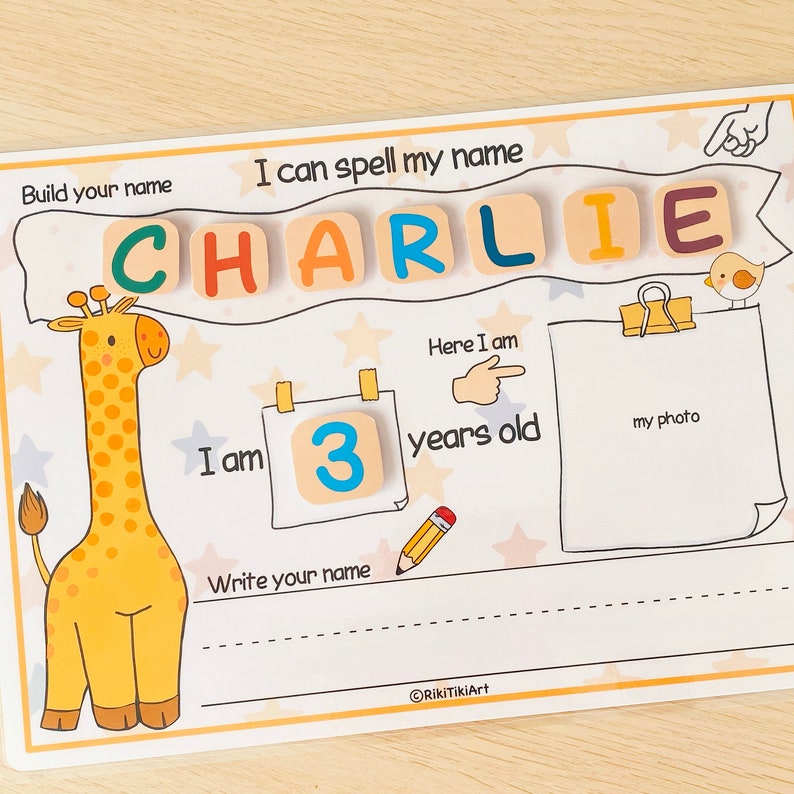 Printable Name Activity for Kids About Me Kindergarten Pre-k - Etsy