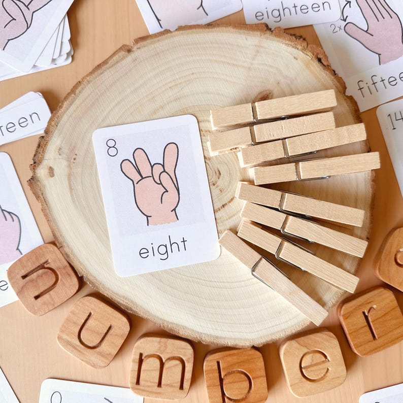 ASL Numbers Flash Cards 0-20 American Sign Language Flashcards for Kids ...