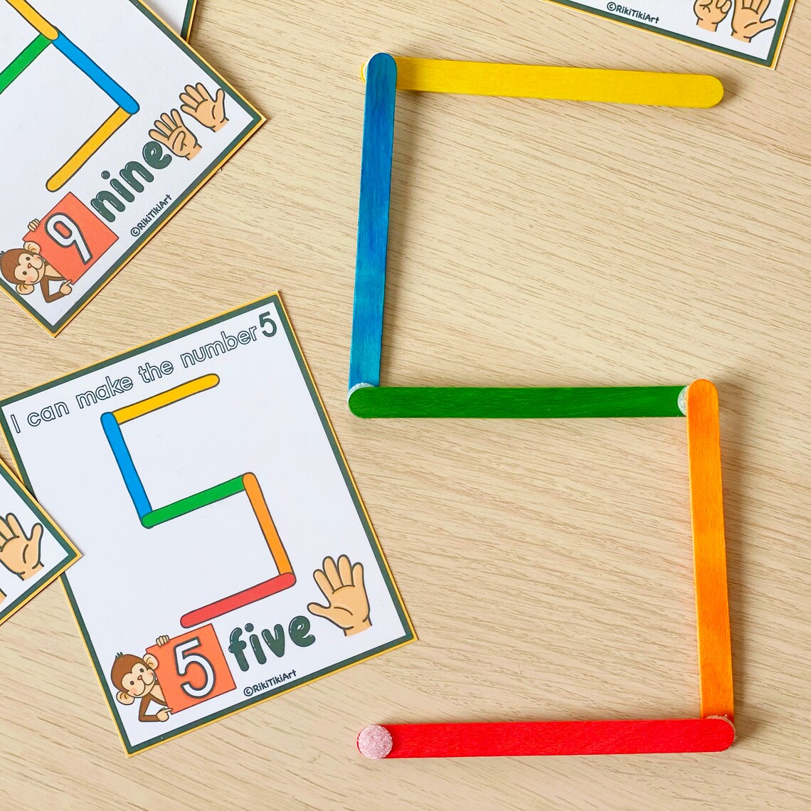 Popsicle Sticks Numbers Activity Game for Toddlers Montessori | Etsy