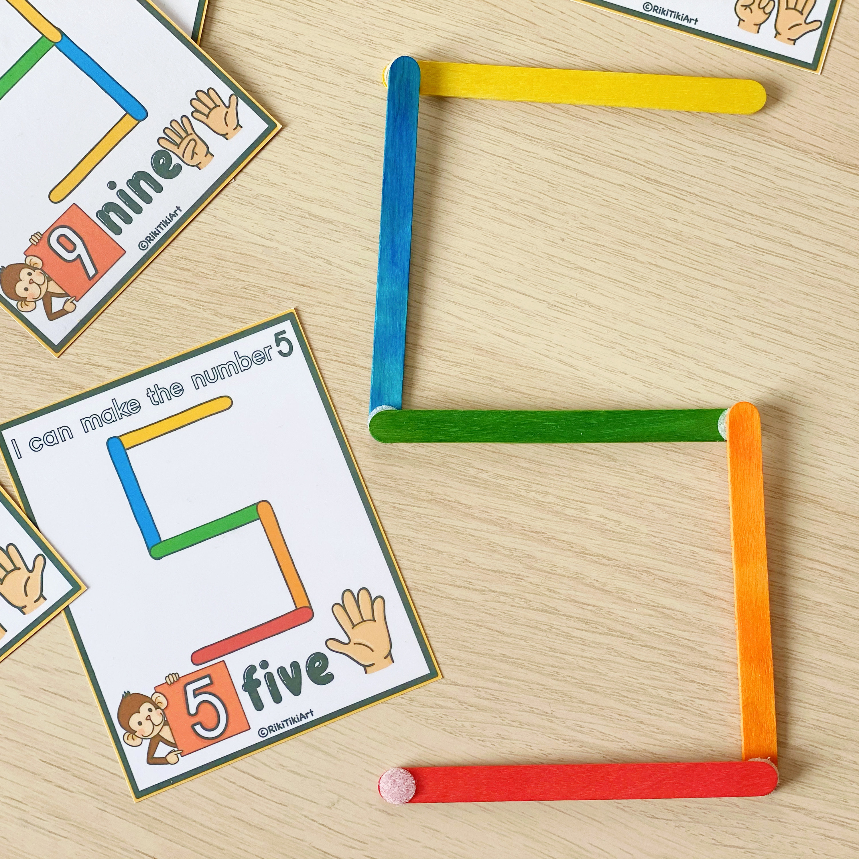 Popsicle Sticks Numbers Activity Game for Toddlers Montessori | Etsy