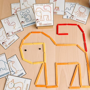 BUNDLE Popsicle Sticks Activity, Fine Motor Skills Montessori Printable ...