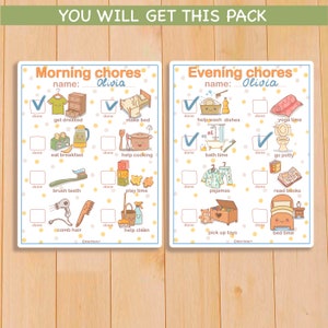 Daily Routine Printable Kids Chore Chart Printable Daily Rhythm ...