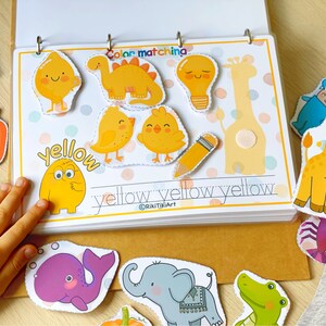 Color Sorting Activity Personalized Preschool Busy Book Printable ...