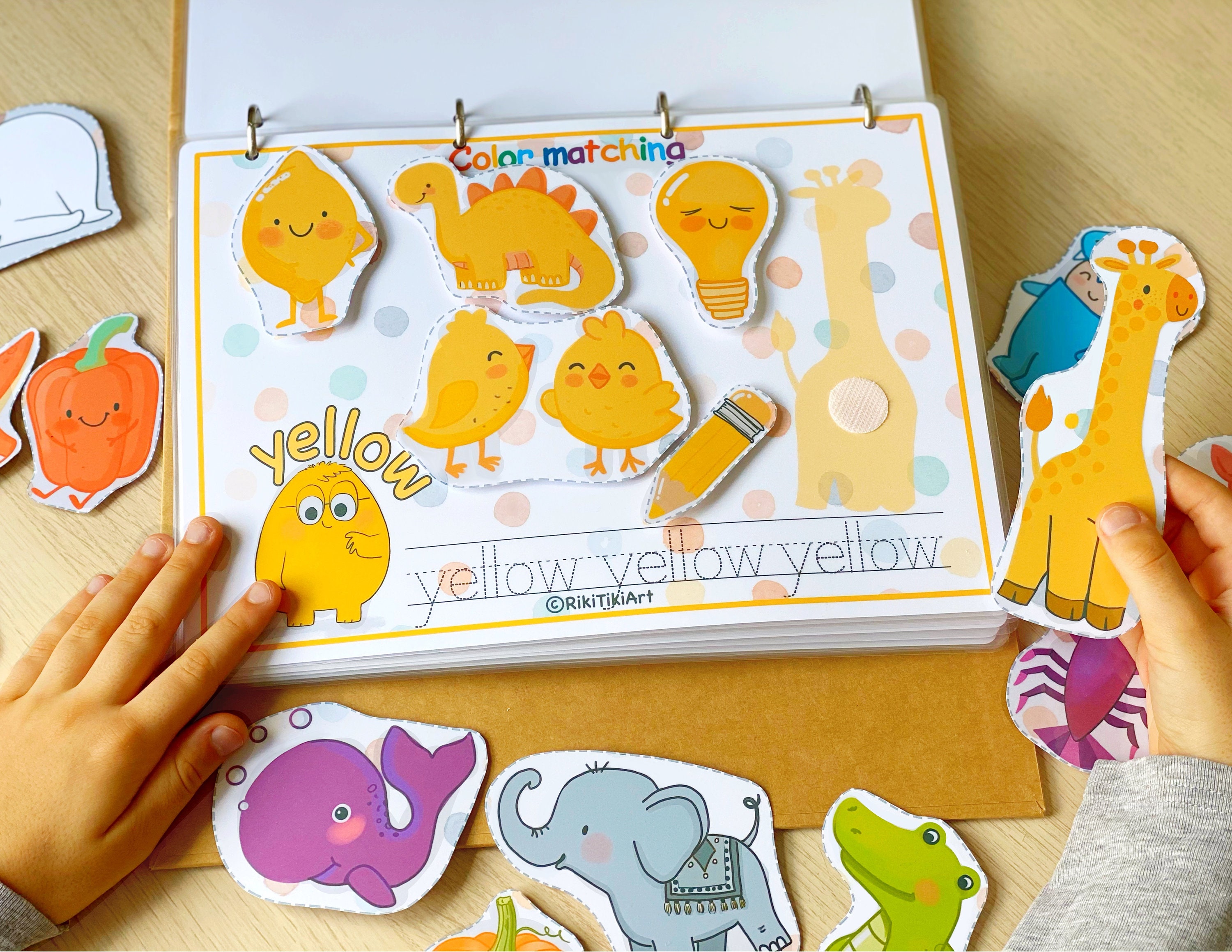 Color Sorting Activity Personalized Preschool Busy Book | Etsy