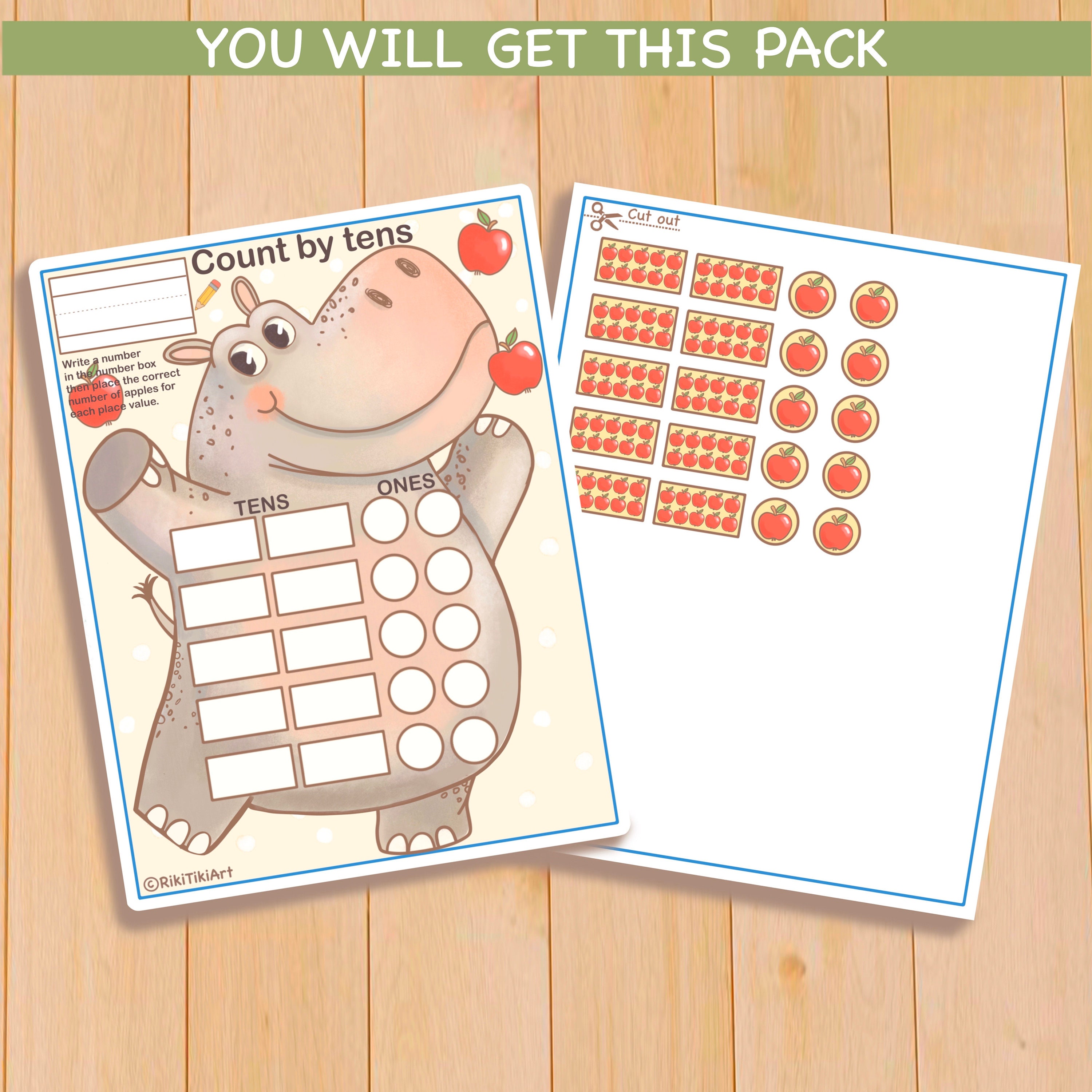 Printable Counting Practice Preschool Worksheets Preschool - Etsy Canada