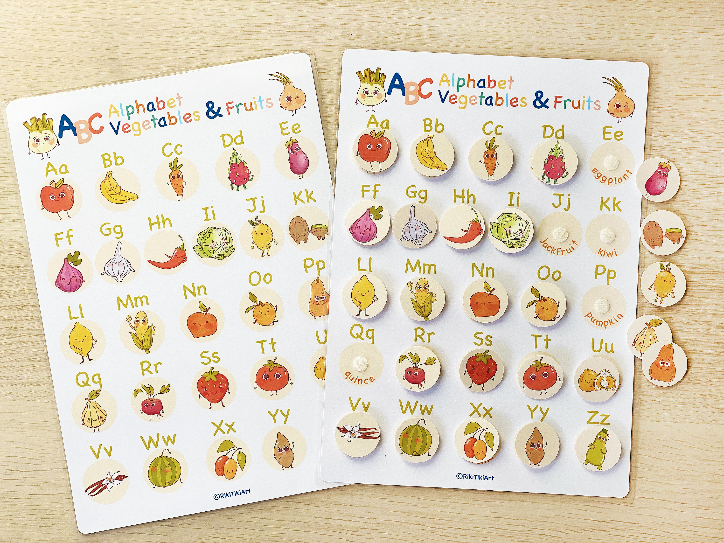 Fruits and Vegetables Alphabet Worksheets Beginning Sounds - Etsy Canada