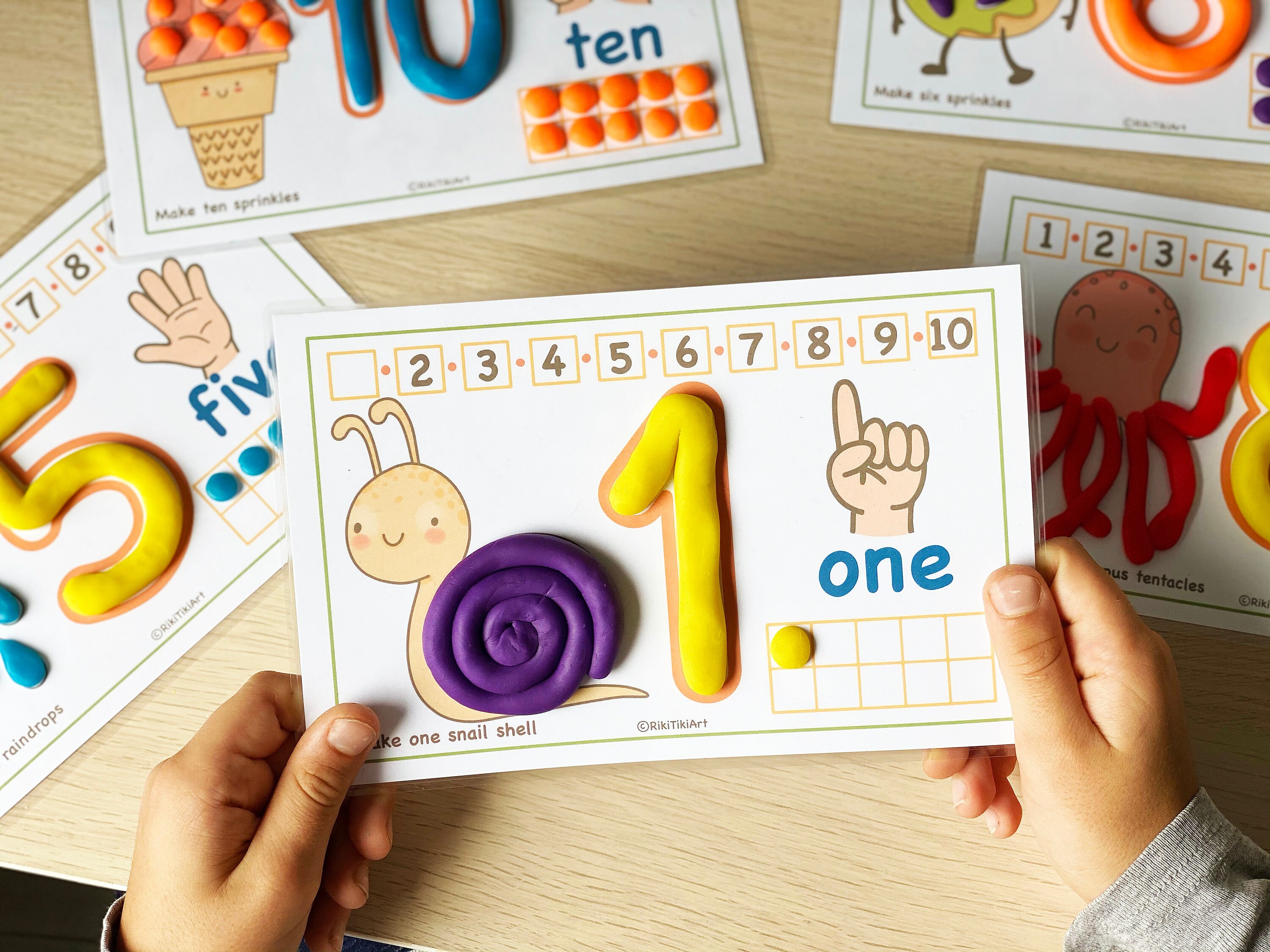 Preschool Printables Numbers 1-10 Play Doh Mats Toddler | Etsy Australia