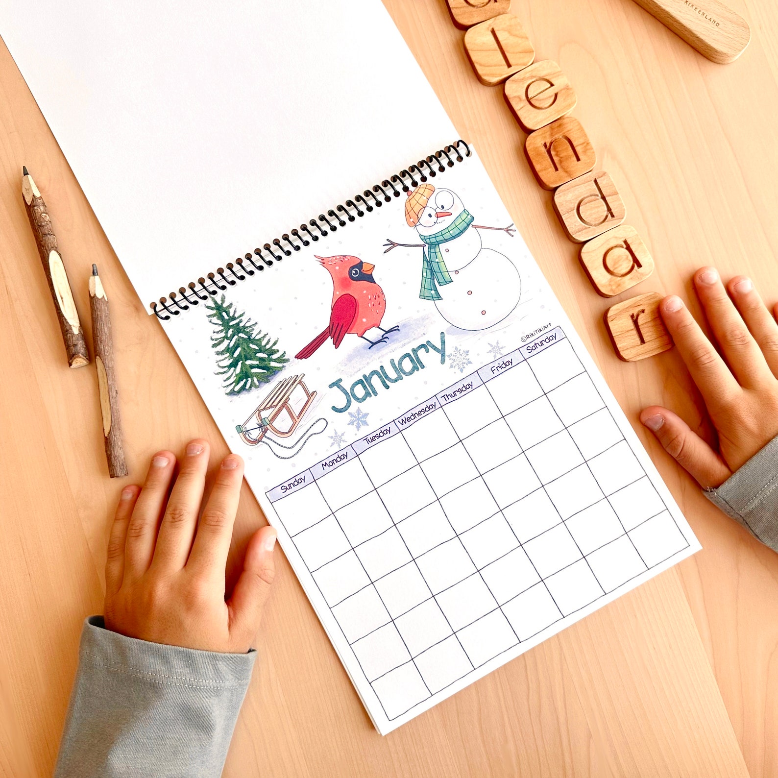 Monthly Printable Perpetual Calendar Planner Letter Size and A4 ...