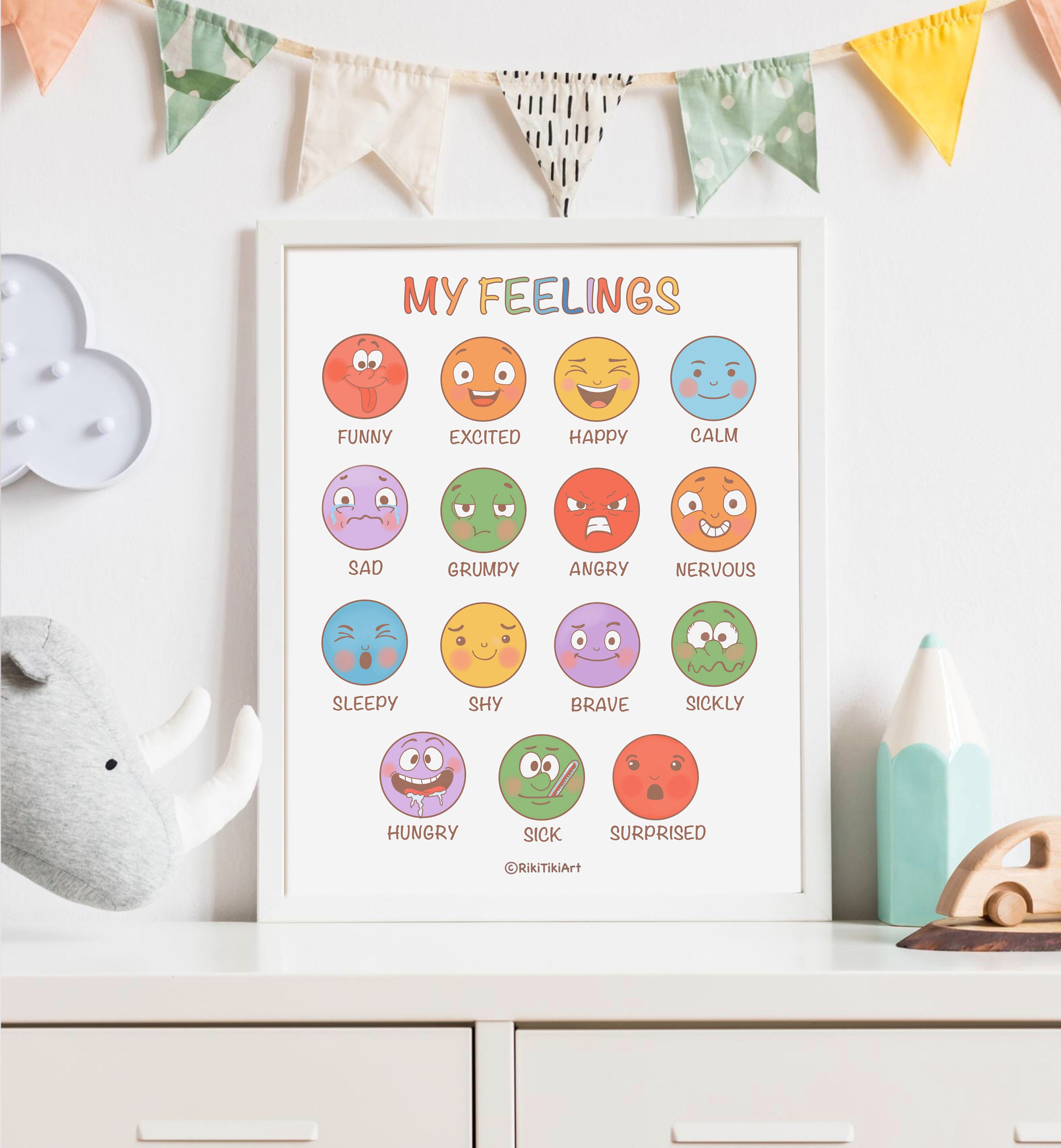 Emotions Educational Posters for Toddlers Feelings Chart | Etsy Canada