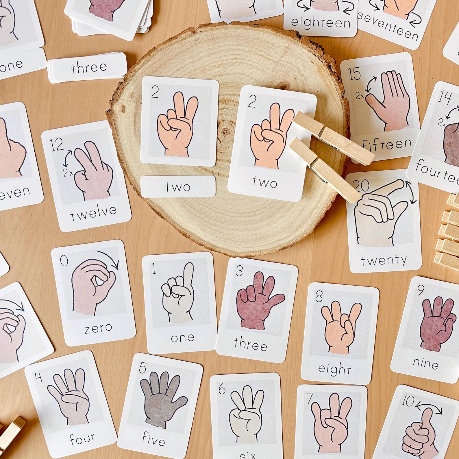 ASL Numbers Flash Cards 0-20 American Sign Language Flashcards for Kids ...