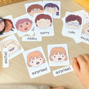 Emotions Flashcards Montessori Printable Learning Resources - Etsy Canada