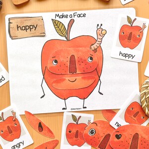 Apple Emotions Activity Printable Fall Activities for Kids Preschool ...