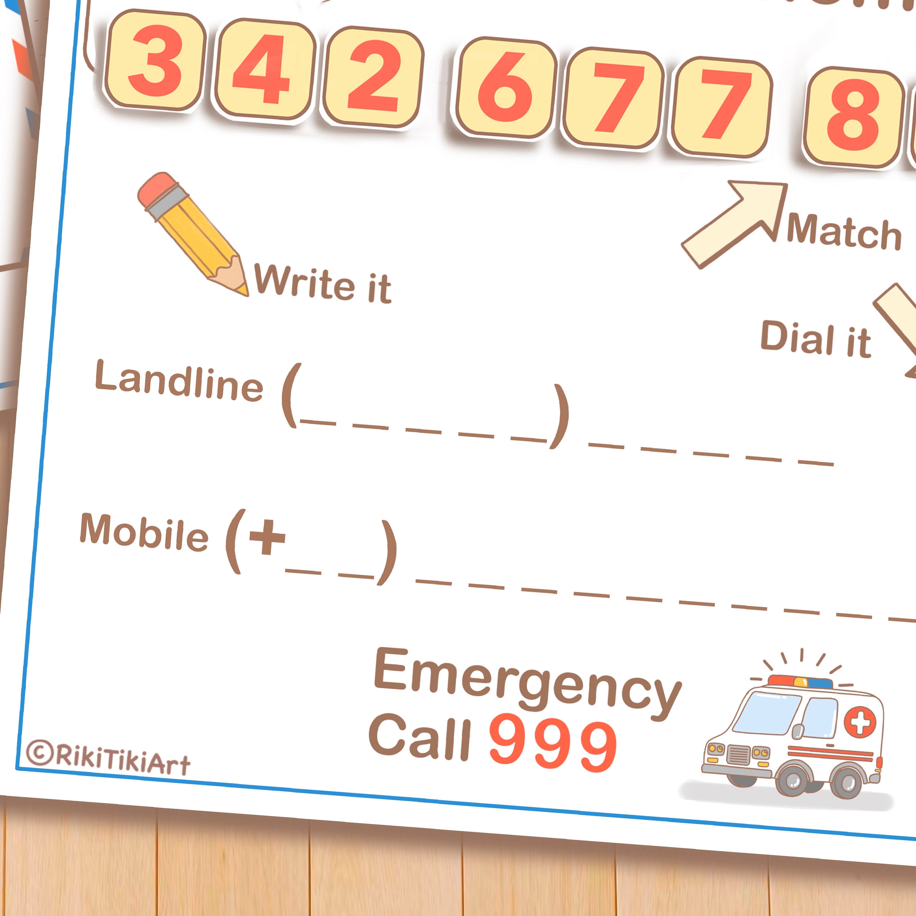 I Know My Address and Phone Number Practice British Version Homeschool ...