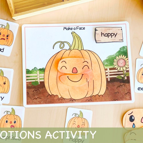 Pumpkin Emotions Activity Behavior Chart for Kids Printable - Etsy