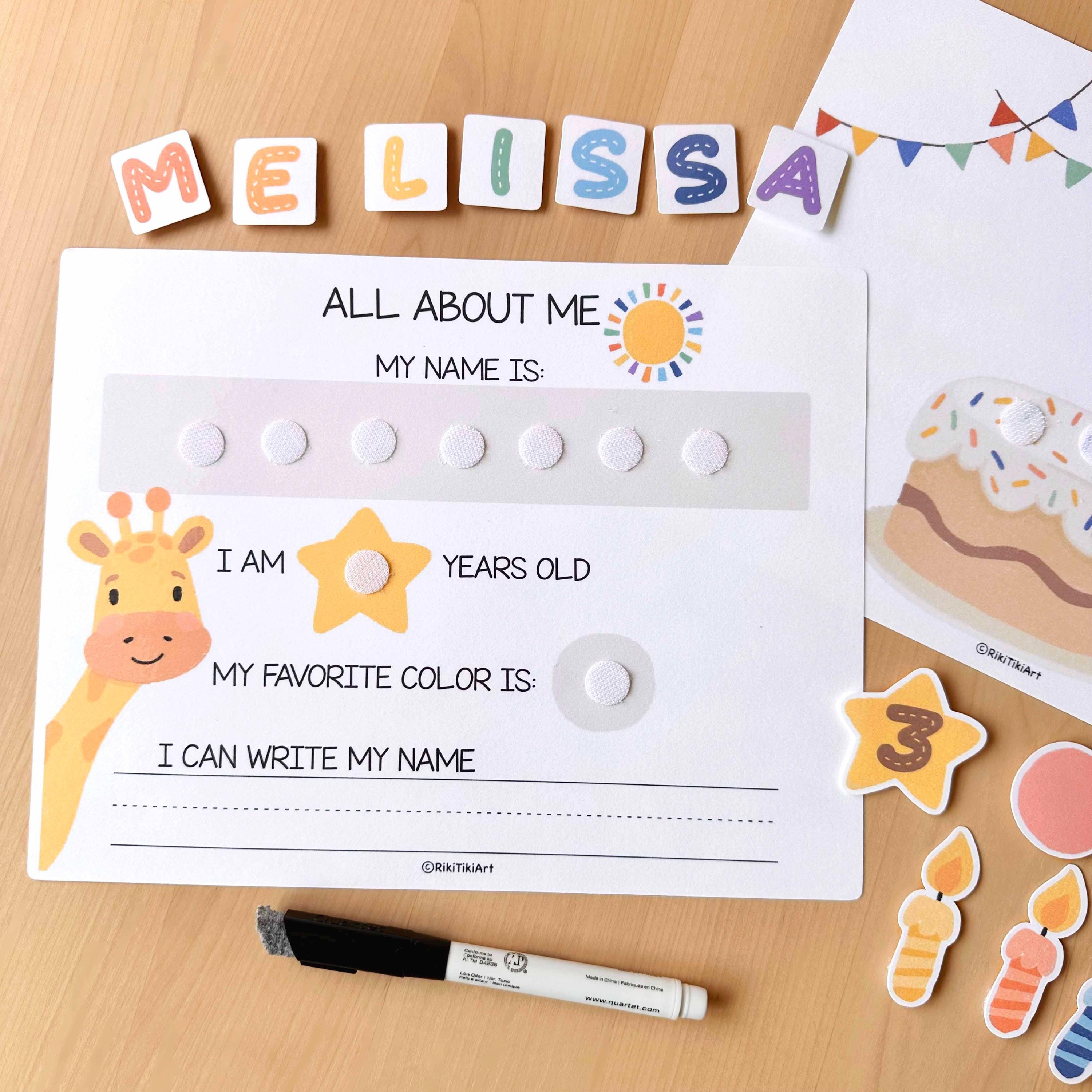 All About Me Worksheets Printable Name Activity Toddler Name Puzzle ...