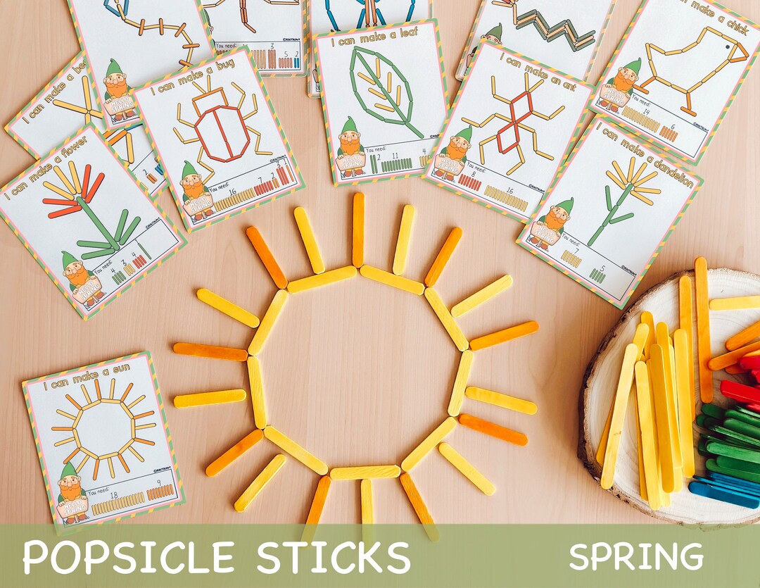 Spring Popsicle Sticks Activity Montessori Printable Activities for ...