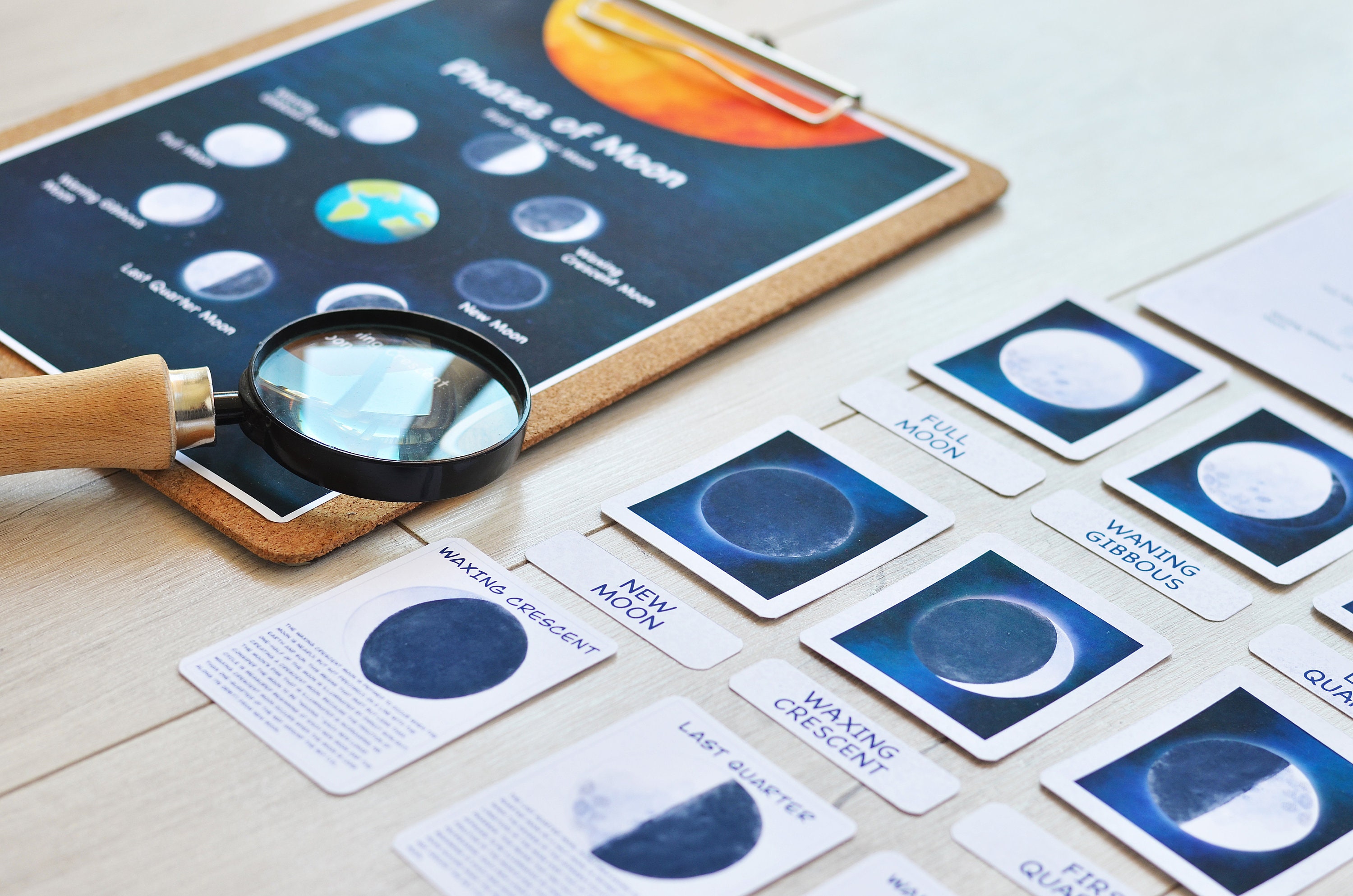 Moon Phases Full Pack Homeschool Montessori Materials | Etsy