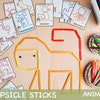 Snowflake Popsicle Sticks Activity Winter Fine Motor Skills Game ...