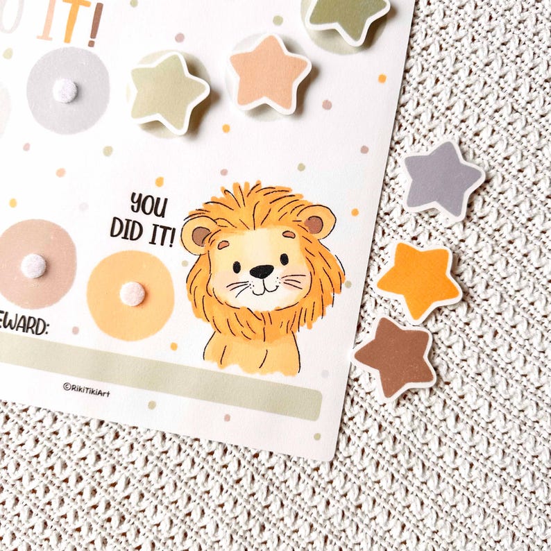 Safari Animals Reward Chart: Printable Chore & Behavior Tracker ...