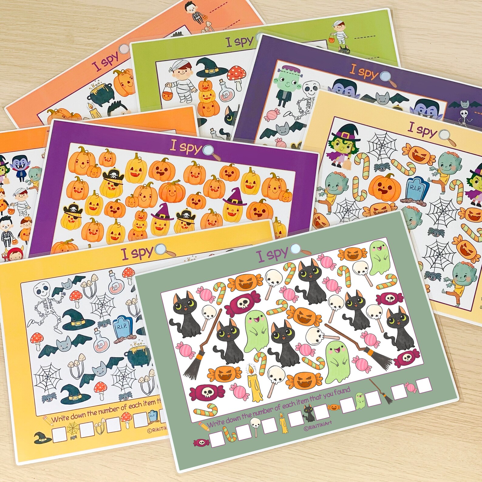 Halloween I Spy Game for Toddler Preschool Worksheets - Etsy