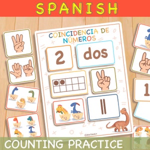 Spanish Preschool Worksheets Counting Activity for Toddlers Number ...
