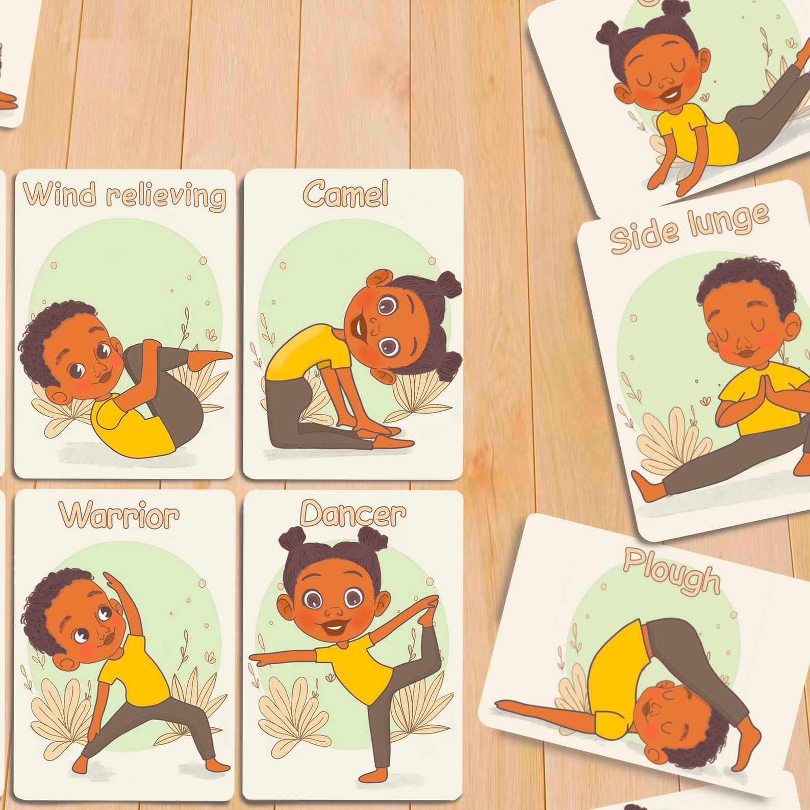 Kids Yoga Flashcards Childrens Yoga Pose Flash Cards - Etsy