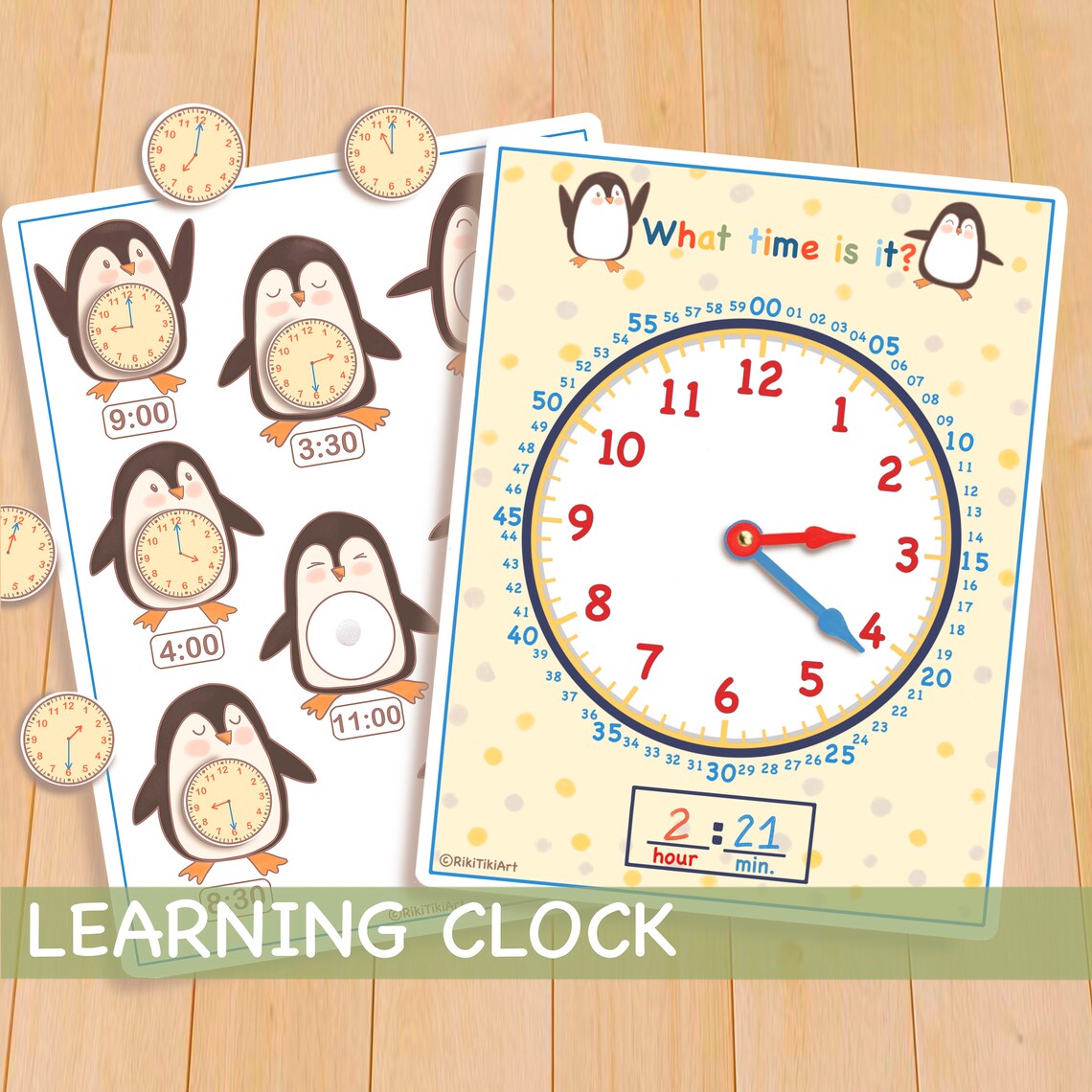 Printable Clock for Kids Printable Educational Activities - Etsy
