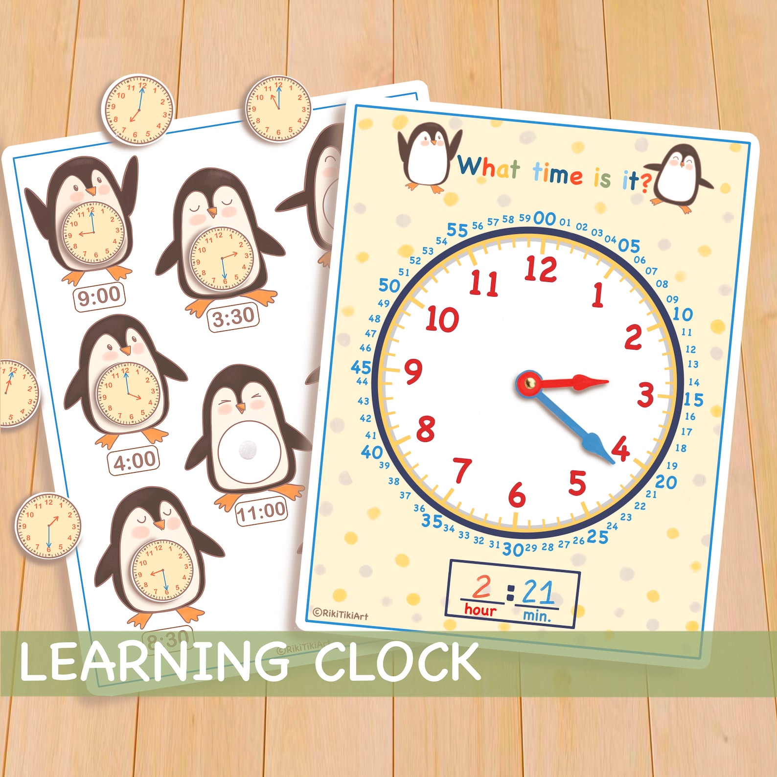 Printable Clock for Kids, Printable Educational Activities Toddler ...