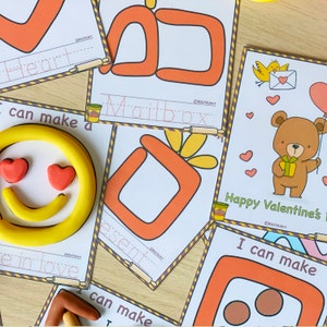 Play Doh Mats Valentines Day Gift for Toddler Printable Play Dough ...